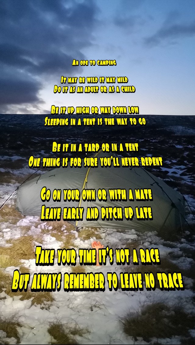 My epic micro poem for world poetry day An ode to camping – Twonkytales ...